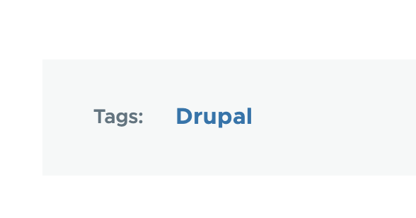 Tags label should be uppercase to match design [#3498856] | Drupal.org