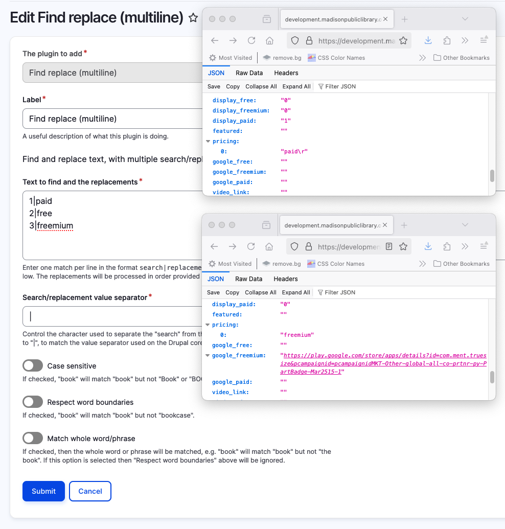 Find replace (multiline) adding a carriage return to end of replacements [#3499661] | Drupal.org