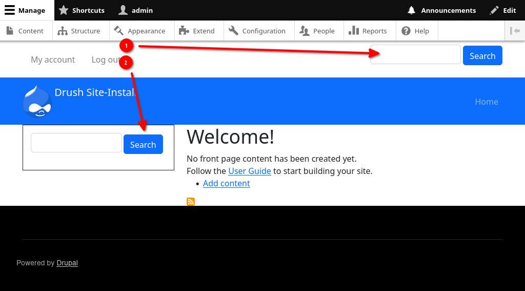 Do not add a duplicate of the Search block to the first sidebar ...