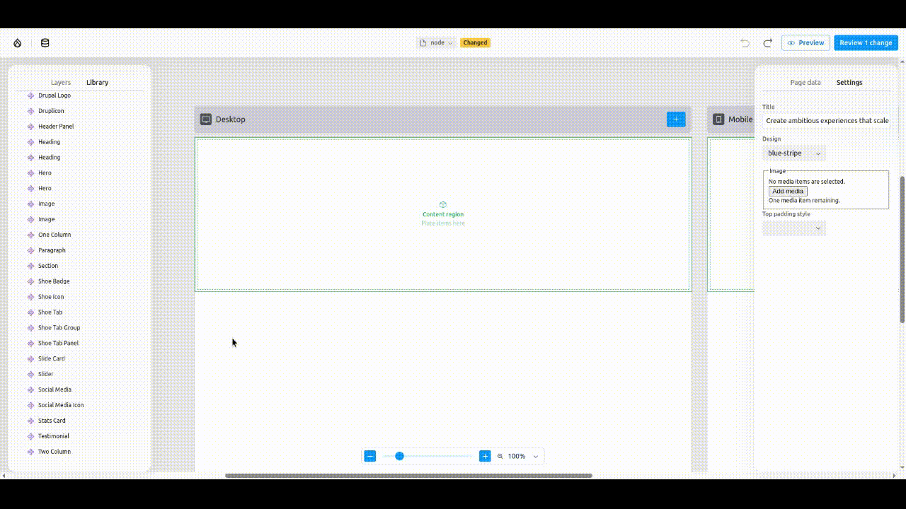Unable to place the 'hero' component in the xb canvas [#3519212] | Drupal.org