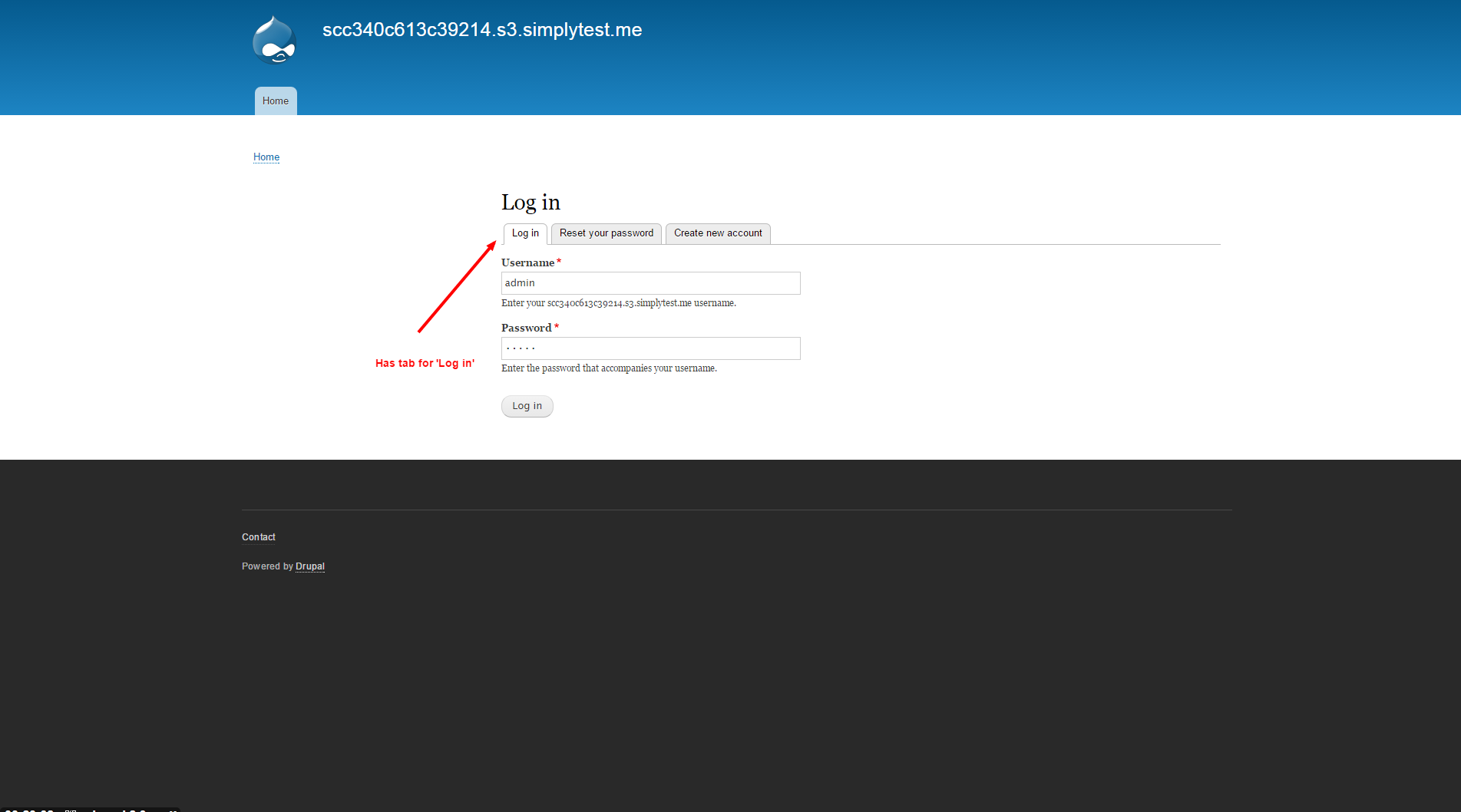 Tab 'Log in' shows on 'Request new password page for logged-in users and is missing for logged ...