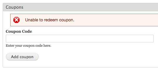 "Unable to redeem coupon." when I use "% off of shipping" [#2593251 ...