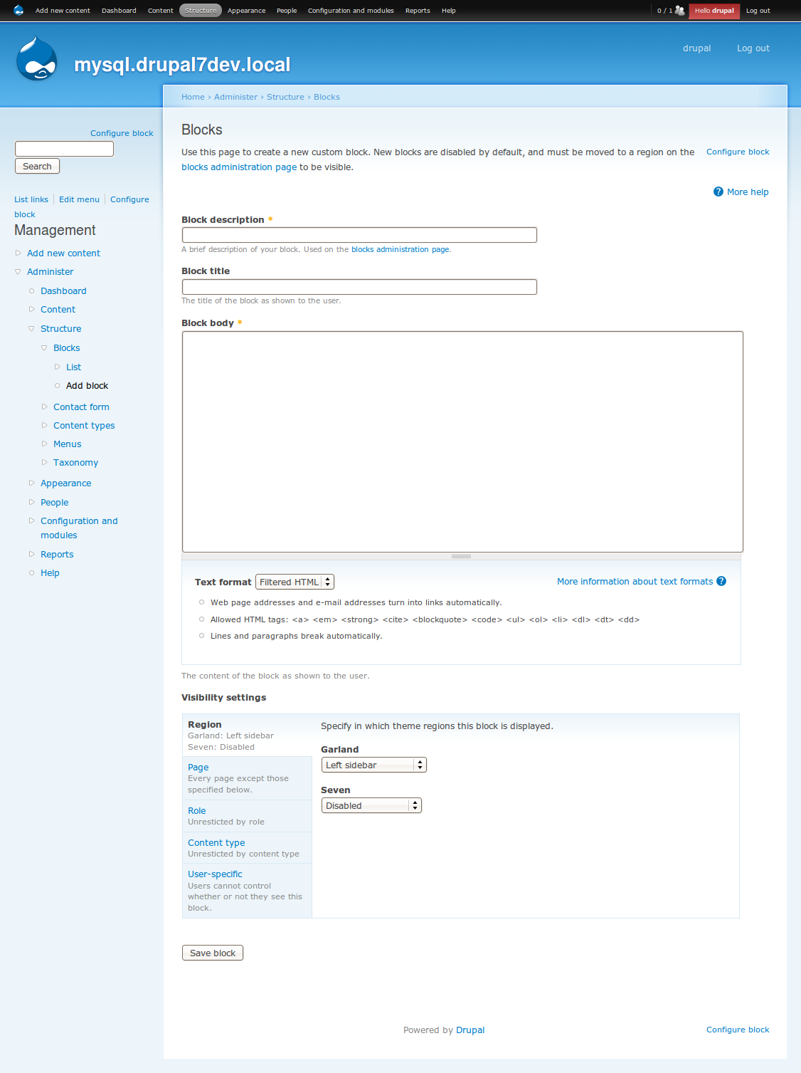 Vertical Tabs on block visibility settings [#556390] | Drupal.org