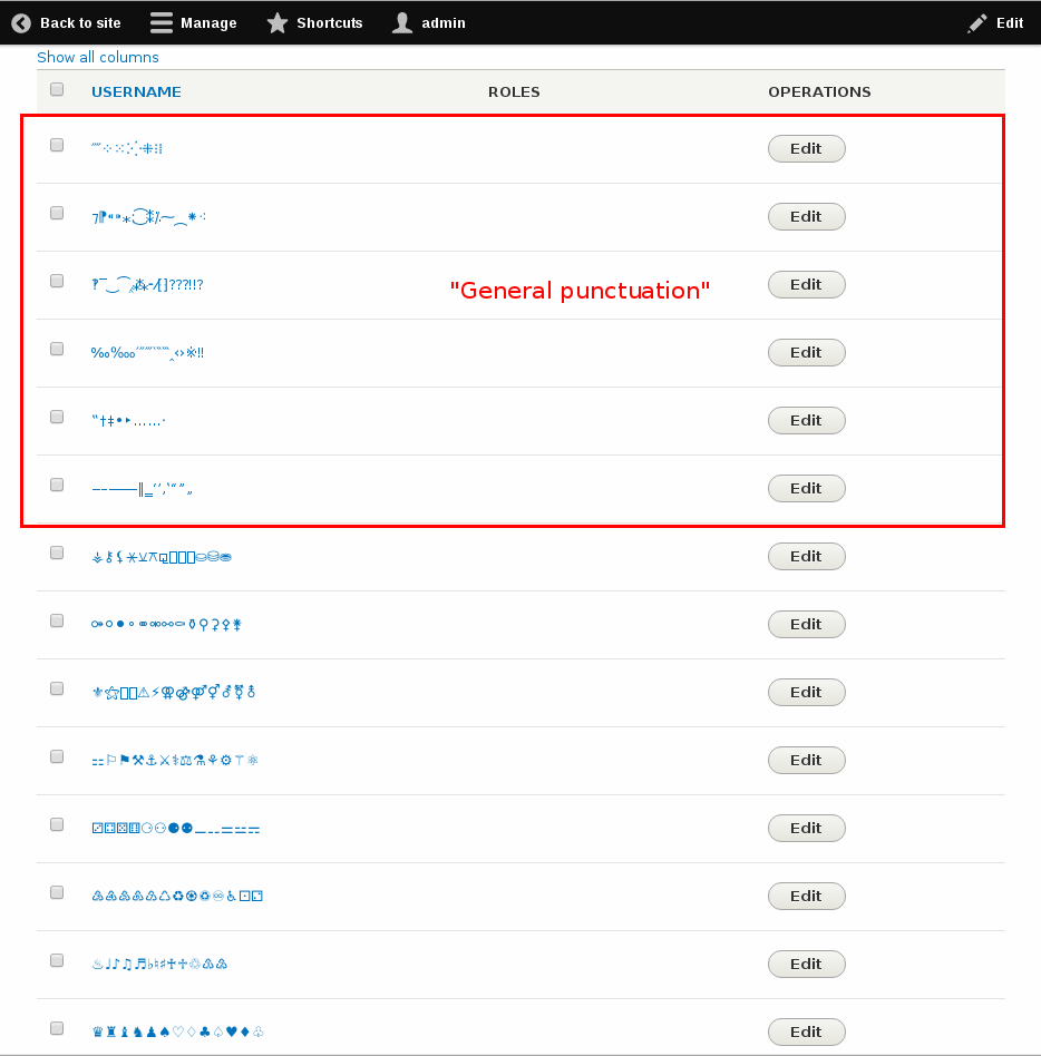 Fix the allowed punctuation wording in user_edit_form [#827468] | Drupal.org