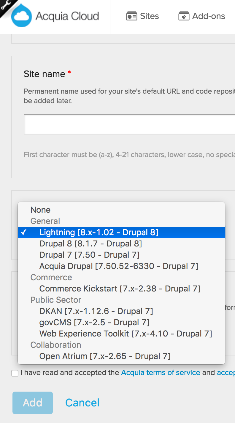Acquia Cloud support [#2743397] | Drupal.org