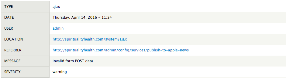 Refresh sections list: Ajax error [#2693885] | Drupal.org