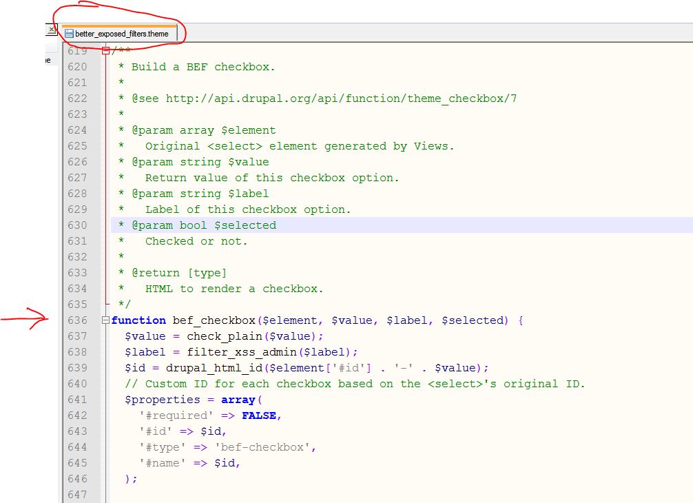 Fatal error: Call to undefined function bef_checkbox() [#2849122] | Drupal.org