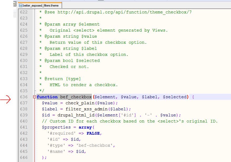 Fatal error: Call to undefined function bef_checkbox() [#2849122] | Drupal.org