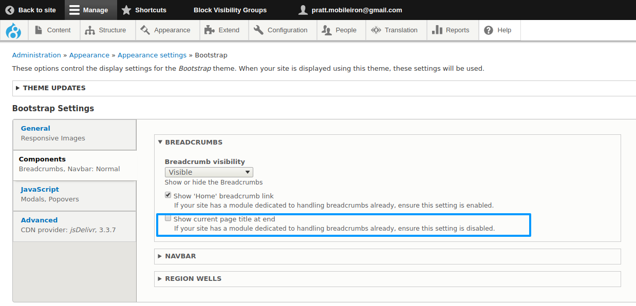 Duplication of last page segment in breadcrumb [#2754025] | Drupal.org
