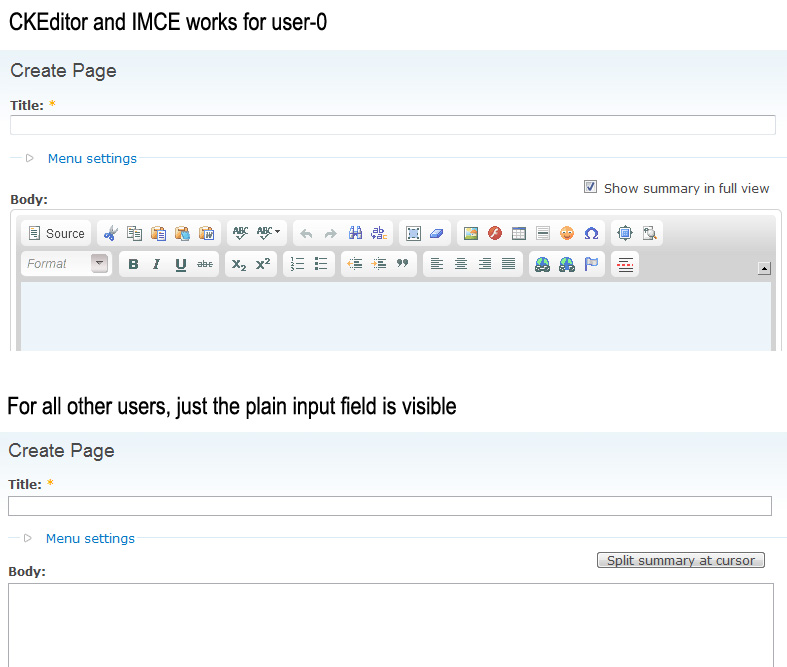 Using IMCE uploads with CKEditor - does not work for all users [#754960] | Drupal.org