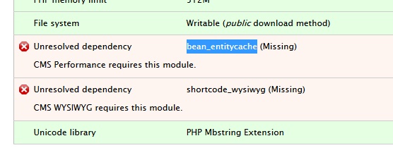 Missing modules [#2366175] | Drupal.org