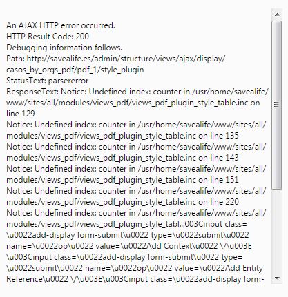 AJAX HTTP Error occurred [#2831866] | Drupal.org