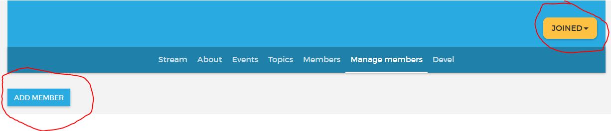 Altering "Joined" & "Add member" button in groups [#2926029] | Drupal.org
