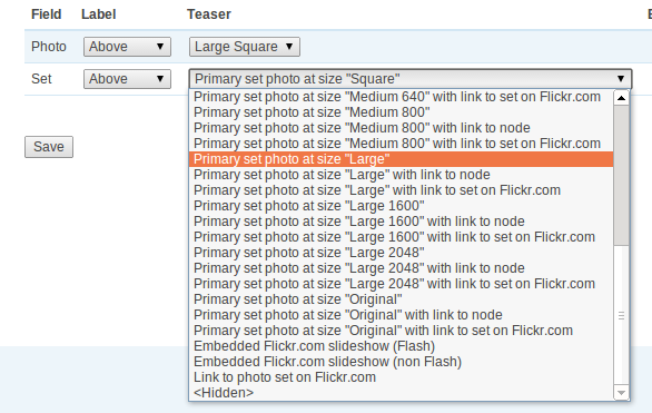 Display field formatting options are different between D6 and D7 [#2171295] | Drupal.org