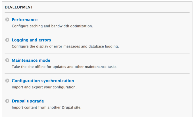 Provide menu links for Drupal Upgrade UI pages [#2701795] | Drupal.org