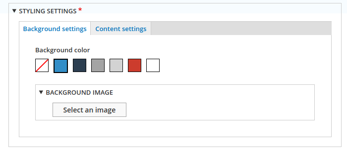 Changed [Background Color] in the Styling Settings to use a set of Color set to choose with ...