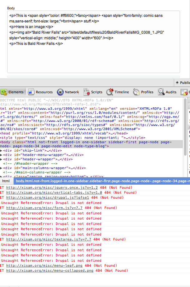 My TinyMCE GUI editing disappeared [#1255800] | Drupal.org