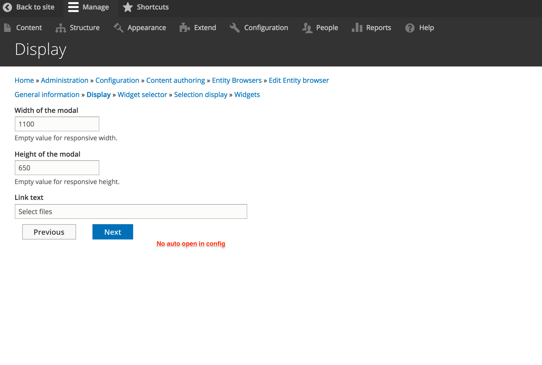 Open Entity Browser With One Click From Entity Browser Ief Widget 5919
