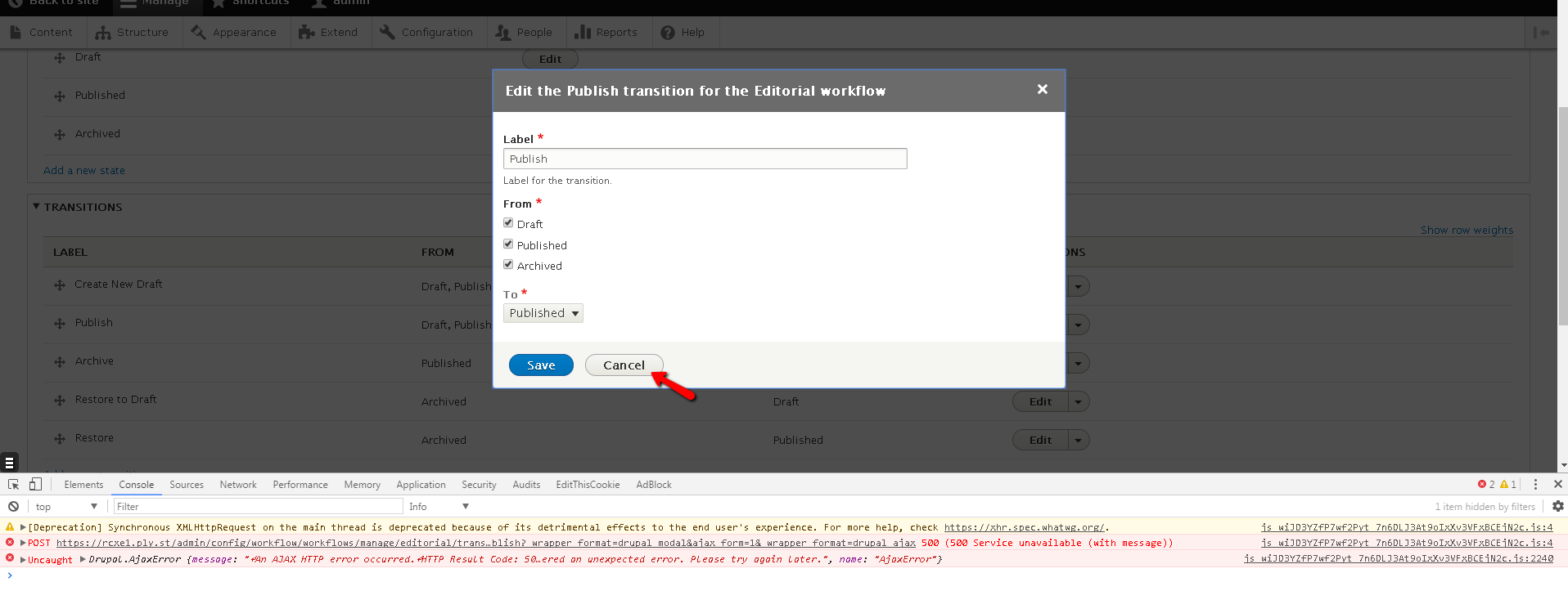 Use modals for creating, updating, and deleting workflows, with a new ...