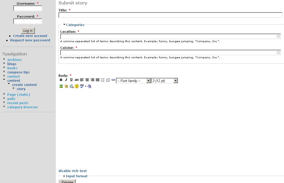 Editor Interface on IE [#83729] | Drupal.org