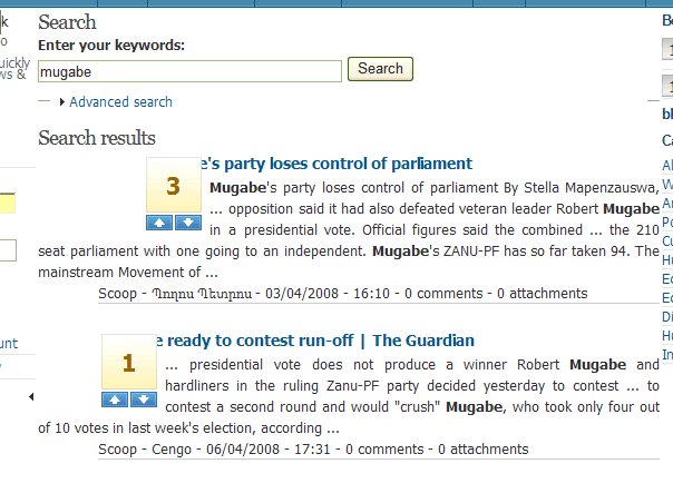 Karma numbers in search results [#243923] | Drupal.org
