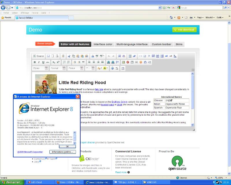 CKEditor blank OR textarea not active in IE8 - JS errors [#655100] | Drupal.org