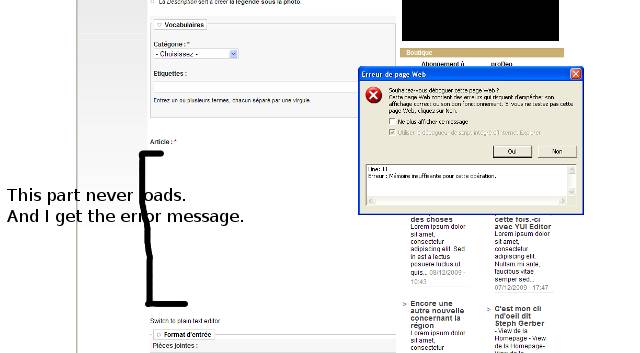 CKEditor blank OR textarea not active in IE8 - JS errors [#655100] | Drupal.org