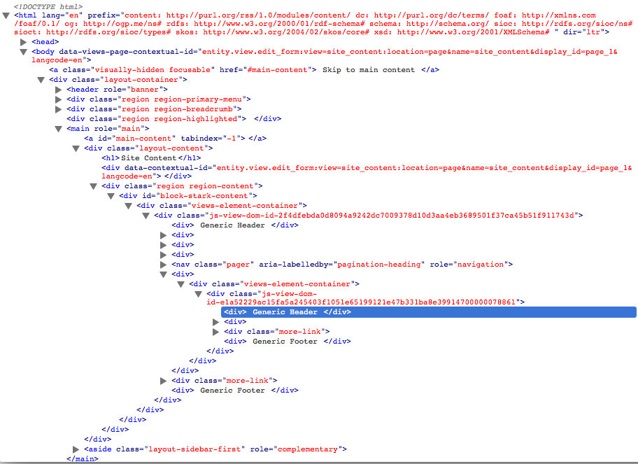 Remove unnecessary markup from views-view.html.twig [#2510794] | Drupal.org