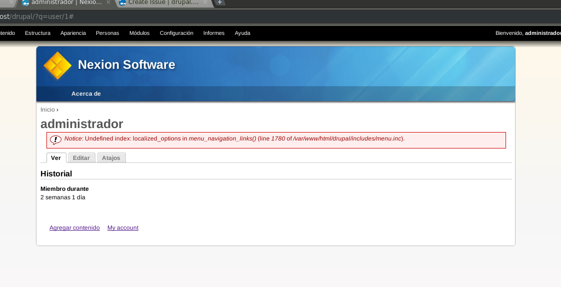 Inaccessible menu items in navigation links cause "Notice: Undefined ...