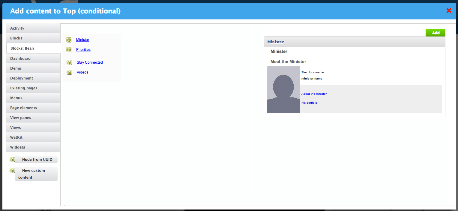 Only show one widget preview at a time when adding content in panels [#2155377] | Drupal.org