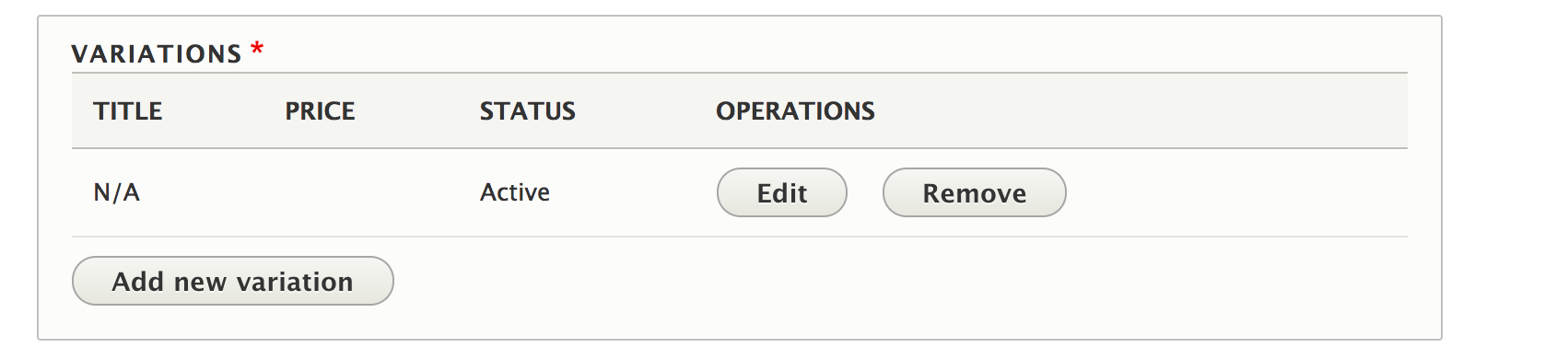 Incomplete product variation [#2873368] | Drupal.org