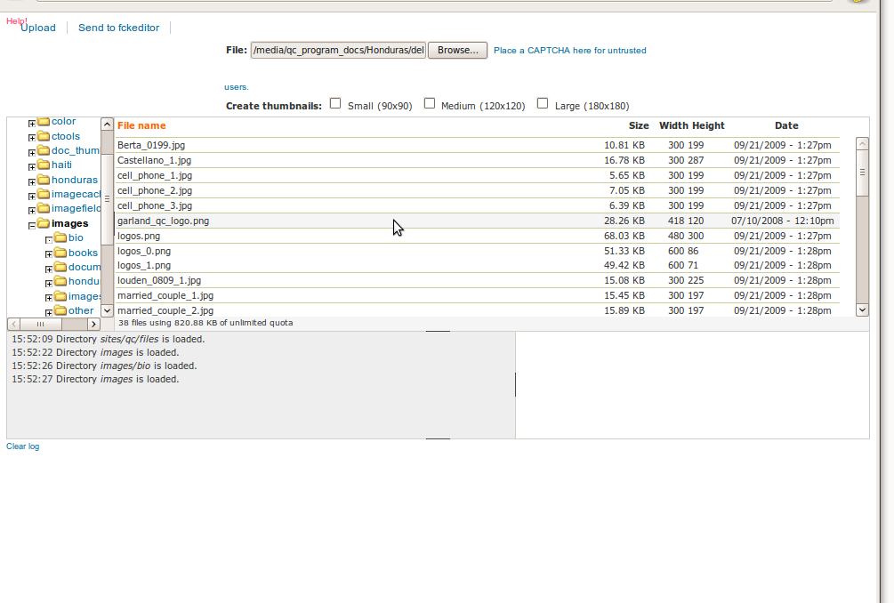 No "Upload to Server" button after browsed file selected [#597622] | Drupal.org