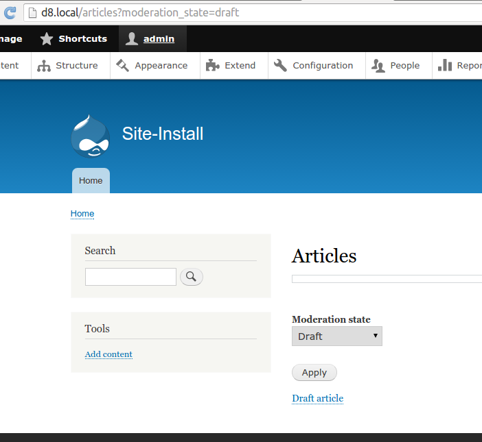 Provide a Views filter for moderation state [#2652786] | Drupal.org