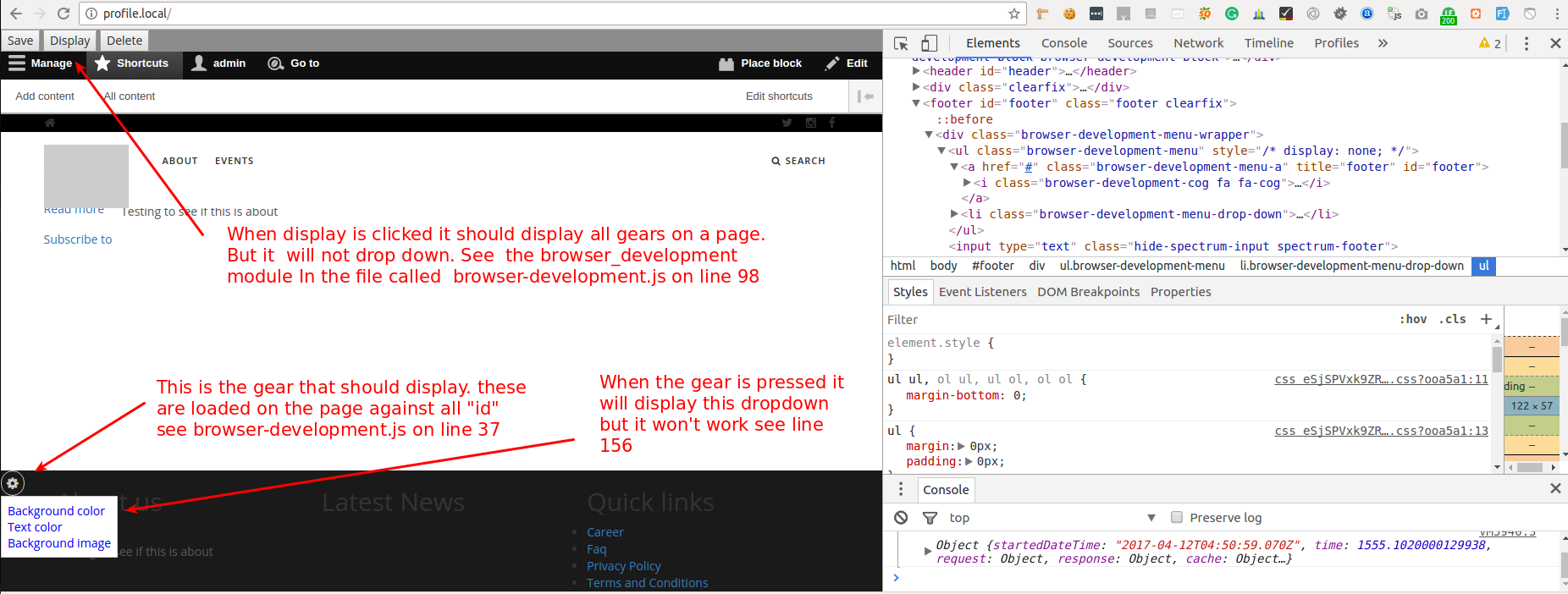 Main admin menu drop down is not working for logged in user [#2868241 ...