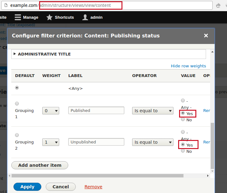 Fatal Error When Trying To Save A View With Grouped Filters Using Other Than String Values 