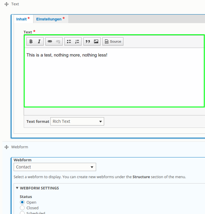 Ckeditor Text Area Not Showing When Webform Paragraph Is Present On Node Edit Form In Preview