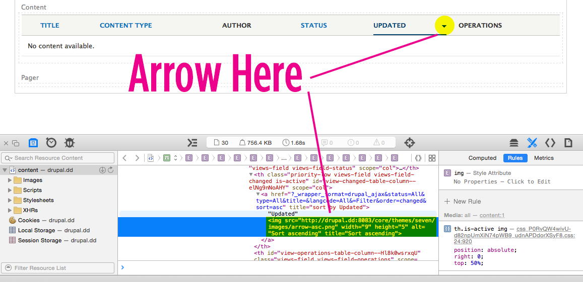 Replace arrow-asc and arrow-desc images with Libricons and implement ...
