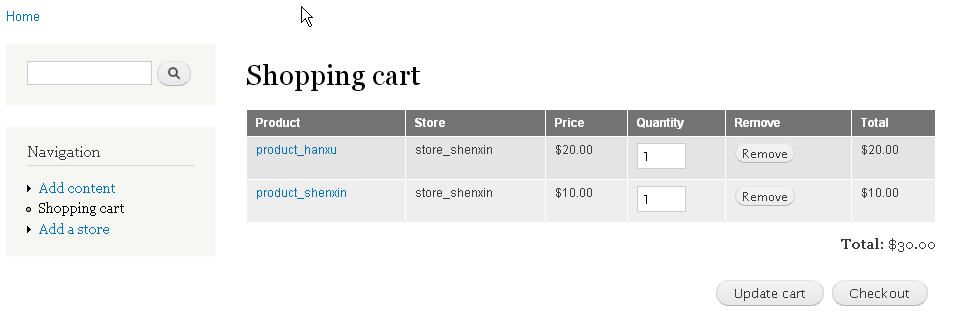 incorrect store display in the shopping cart [#2384477] | Drupal.org