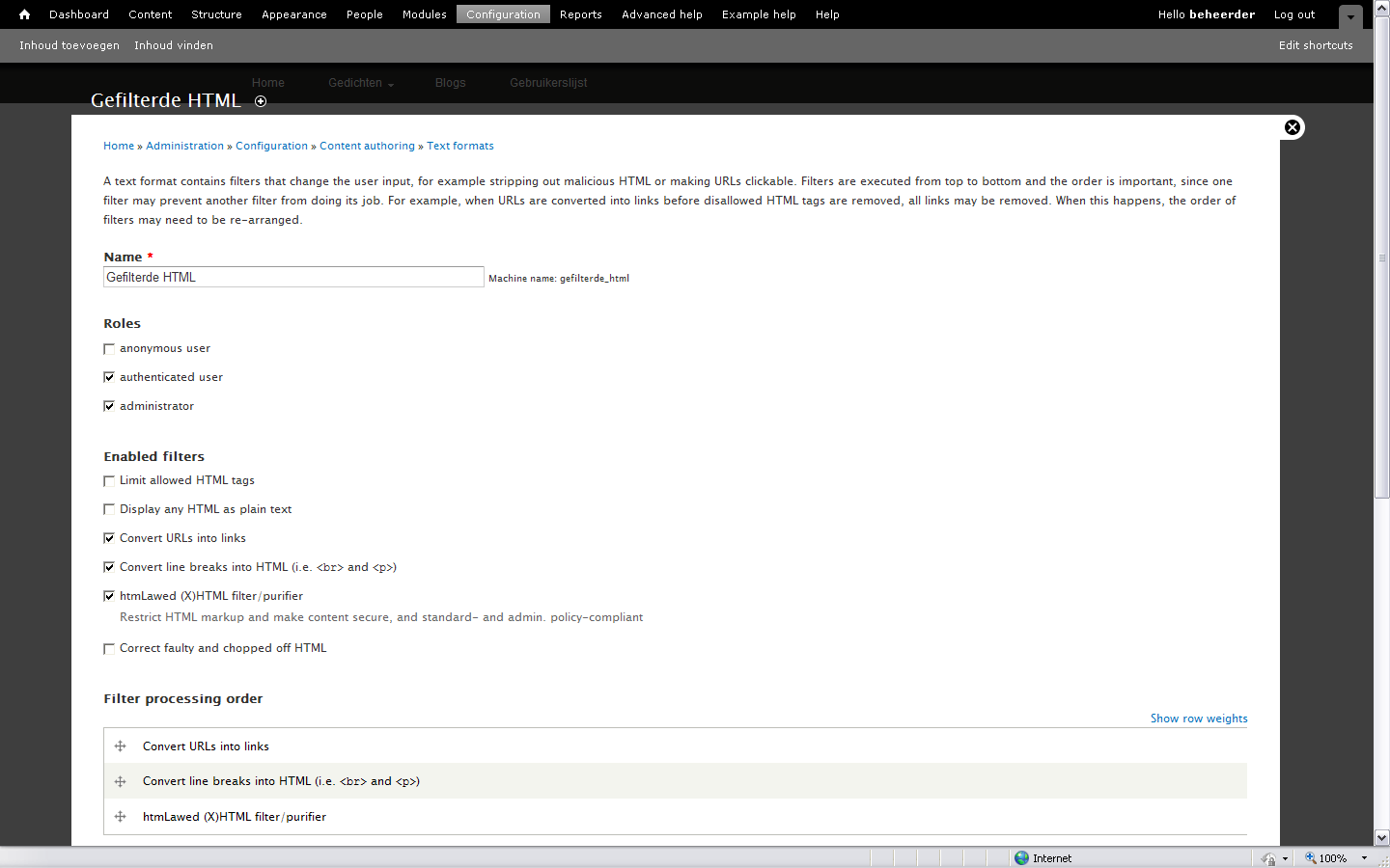 Warning: Missing argument 3 for _htmLawed_process() [#1218630] | Drupal.org