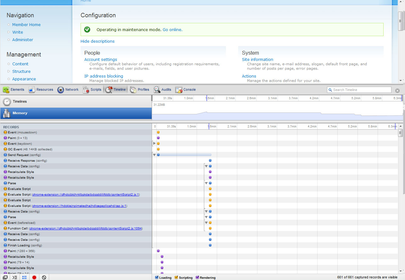 Configuration and update pages take forever to load [#1180524] | Drupal.org