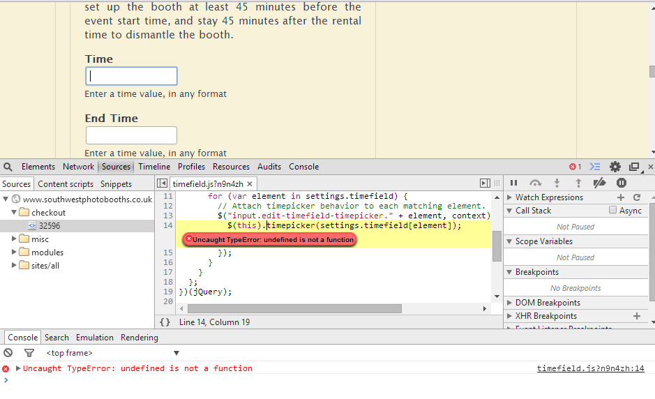 Undefined Timepicker Is Not A Function 2314101