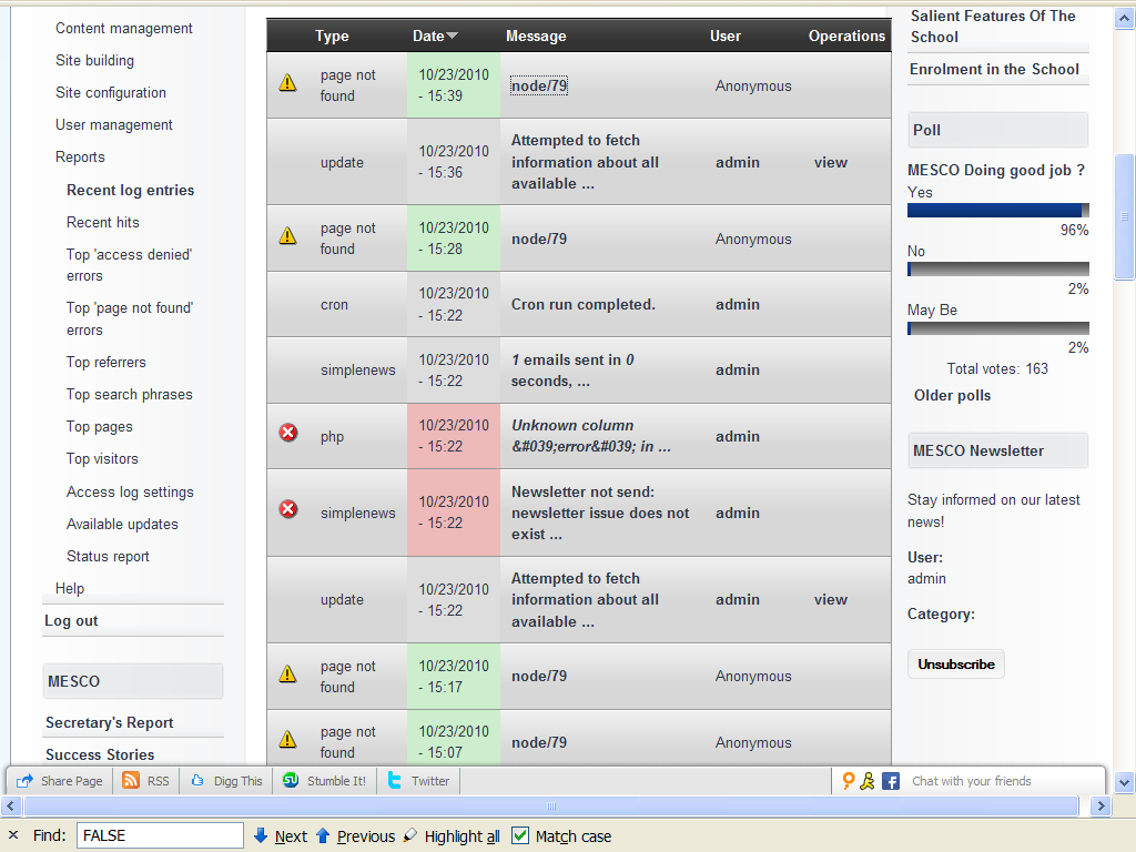 An unrecoverable error has occurred. [#949356] | Drupal.org
