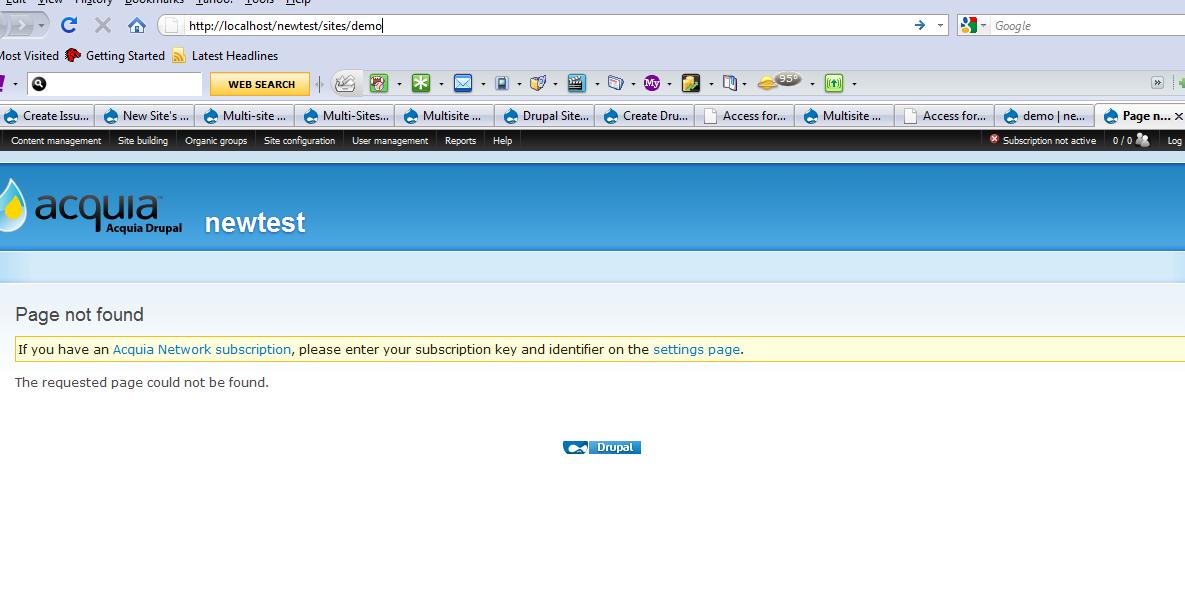 Multisite manager not working [#878596] | Drupal.org