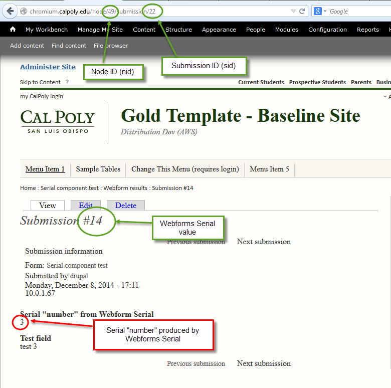 Displayed value doesn't match serial from webforms_submissions table [#2390071] | Drupal.org