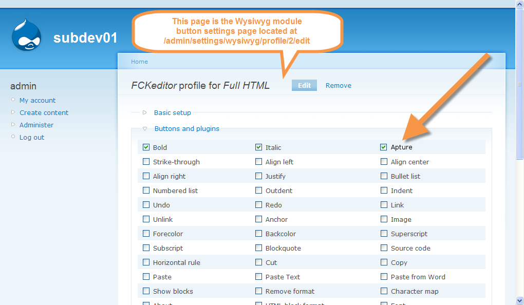 Make Apture module compatible with Wysiwyg / FCKeditor module [#559048] | Drupal.org