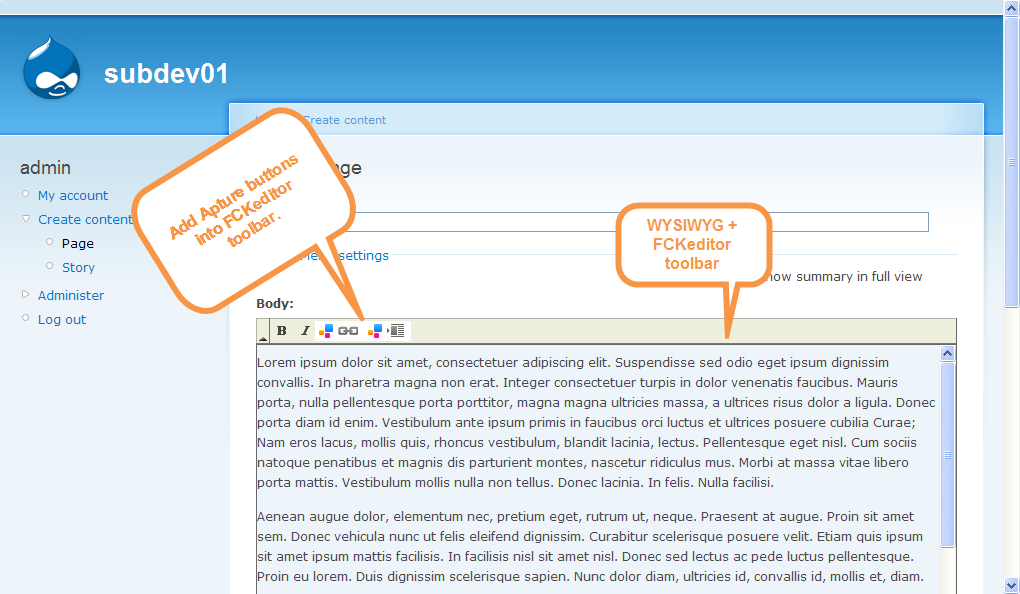 Make Apture module compatible with Wysiwyg / FCKeditor module [#559048] | Drupal.org