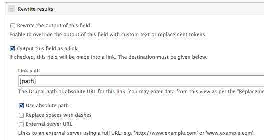 Views: output field as link (with token) prints double slash [#1466274] | Drupal.org
