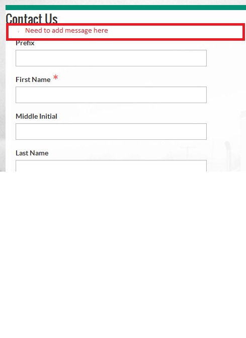 Add message between page title and contact form [#2709061] | Drupal.org