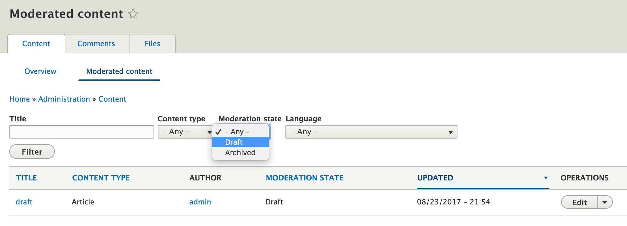 Provide a way for users to moderate content [#2902187] | Drupal.org