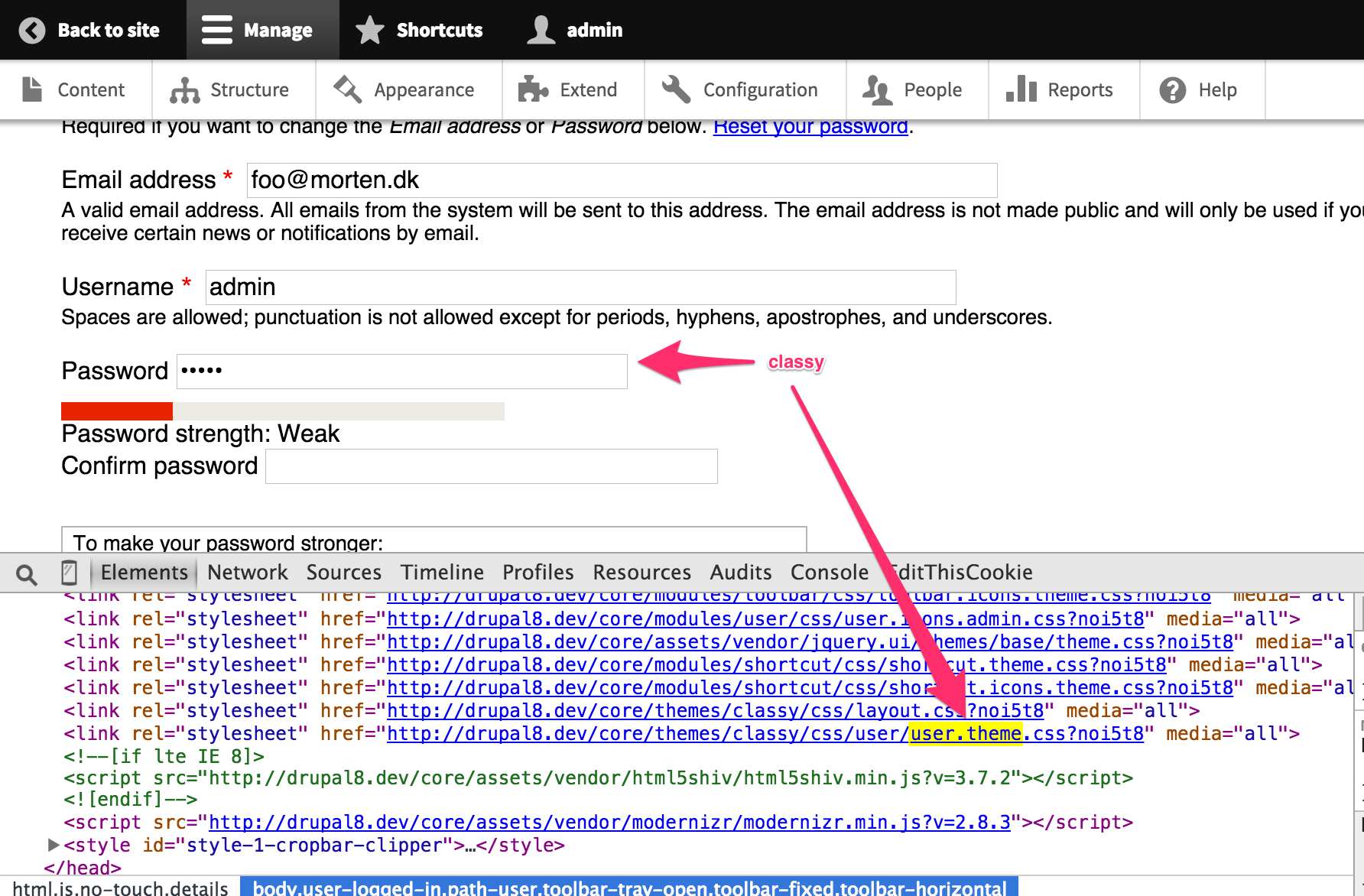 Move user.theme.css to Classy [#2489564] | Drupal.org
